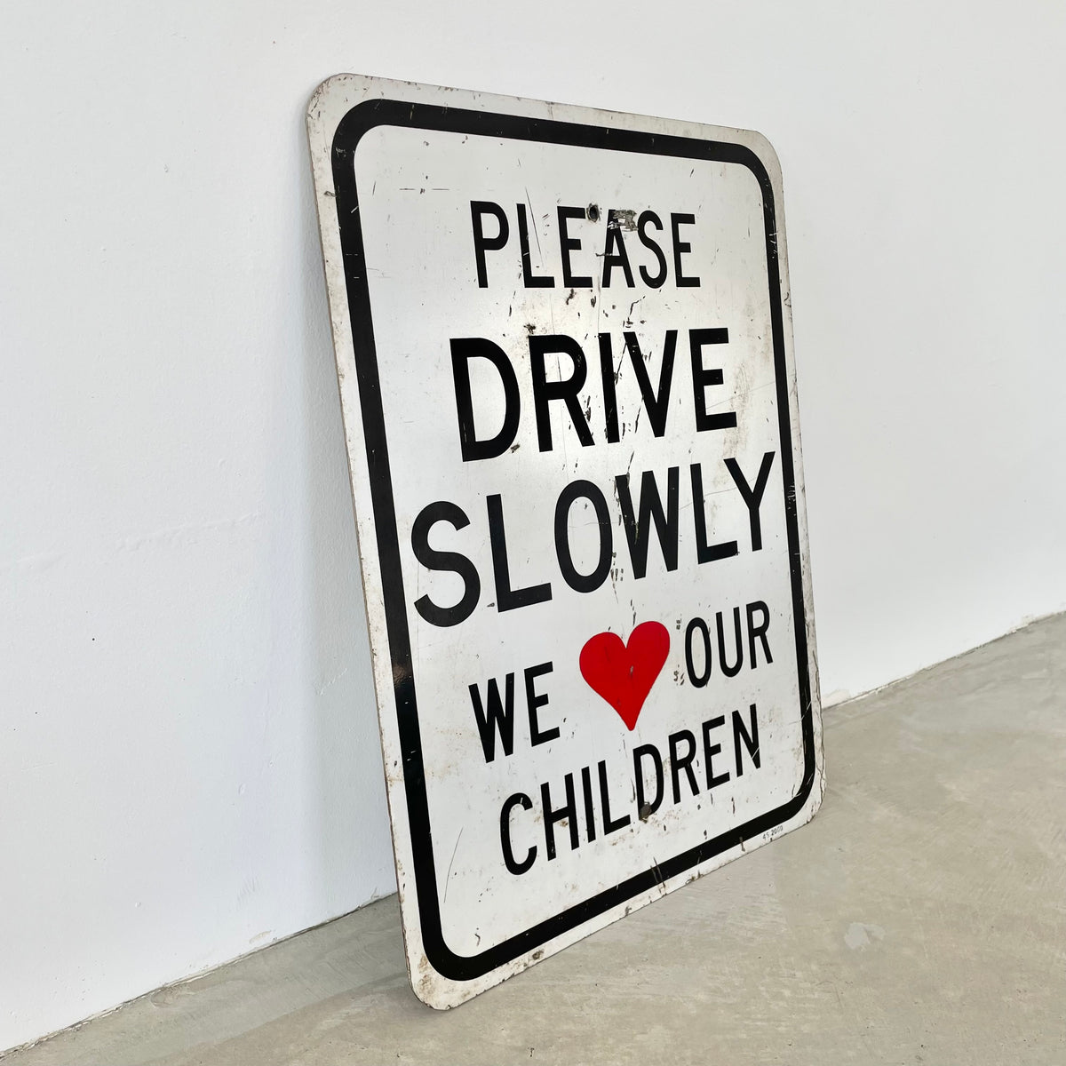 Vintage "We Love Our Children" Street Sign, 1980s USA