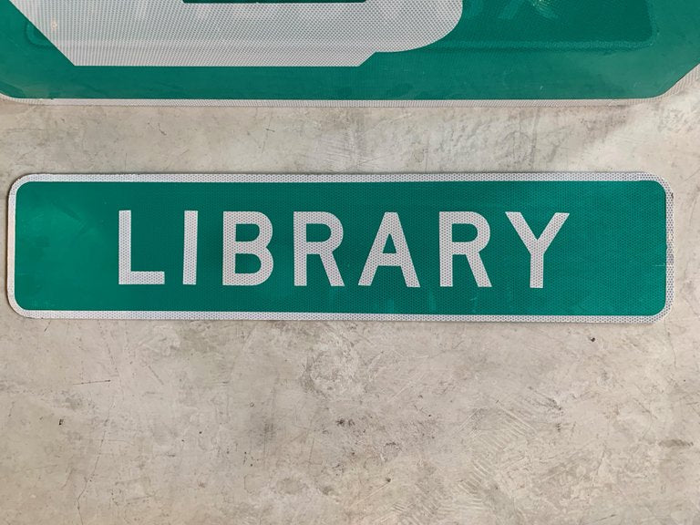 Vintage Library Sign